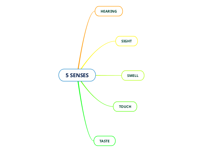 5 SENSES - Mind Map